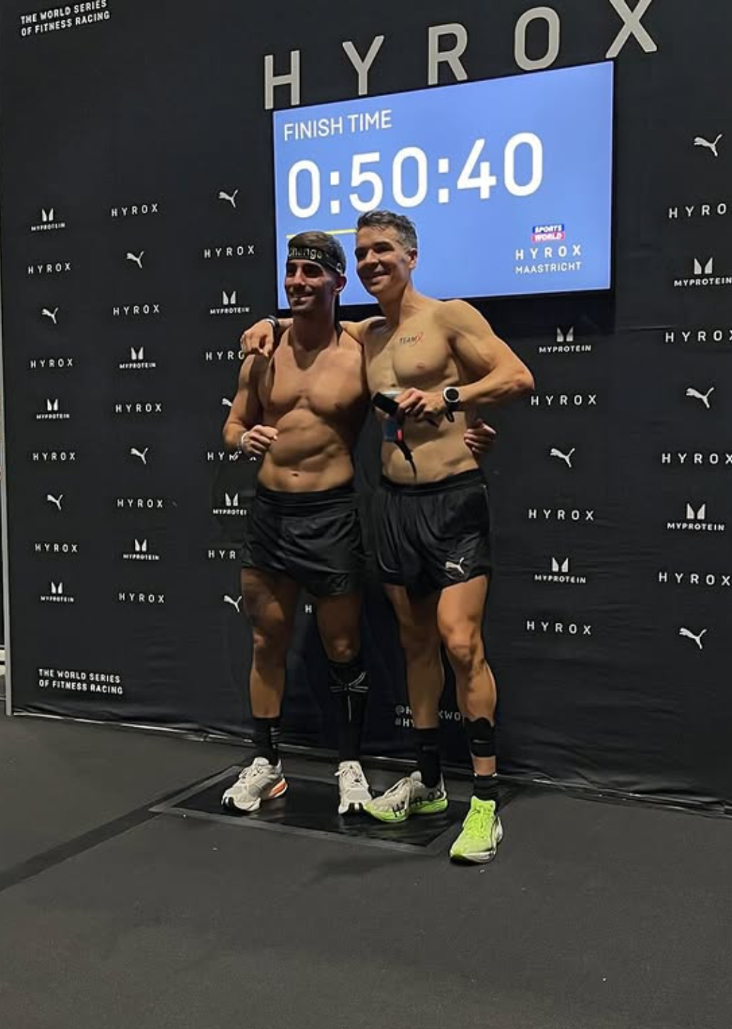 Wereldrecord HYROX mannen (30–34): 50:30 in Maastricht